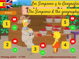 Los Simpson y la Geografía. Sector primario. Bilingüe | Genially