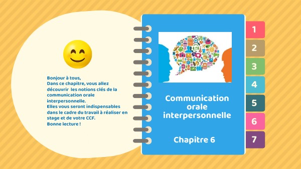 Chap.6 - Communication orale interpersonelle | Genially