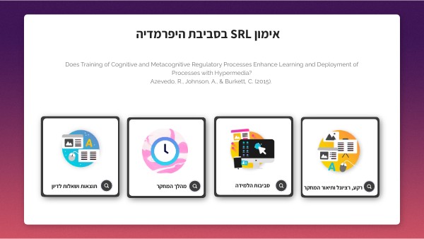 SRL Training with Hypermedia