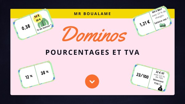 Dominos pourcentages et TVA | Genially