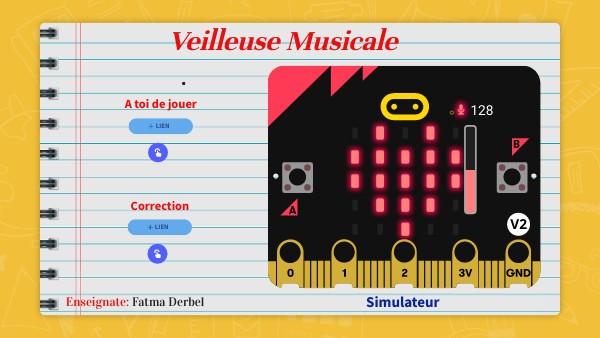 veilleuse musicale Microbit