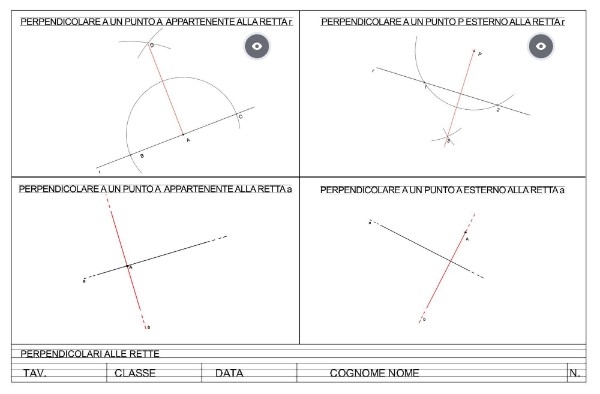 Costruzioni di perpendicolari alle rette