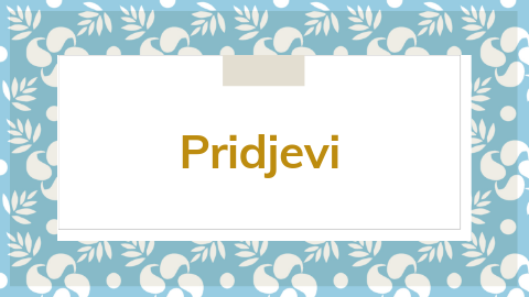 Pridjevi