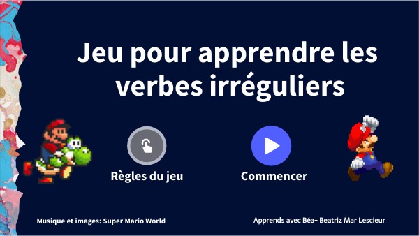 Mario Bross-verbes irréguliers au présent