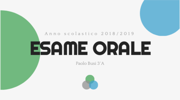 Esame distato Paolo Busi | Genially