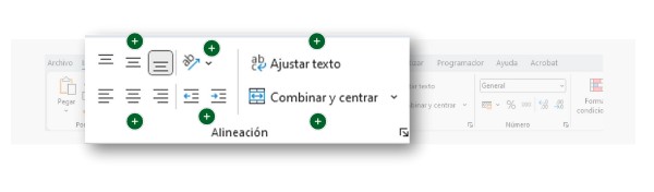 formato excel alineación | Genially