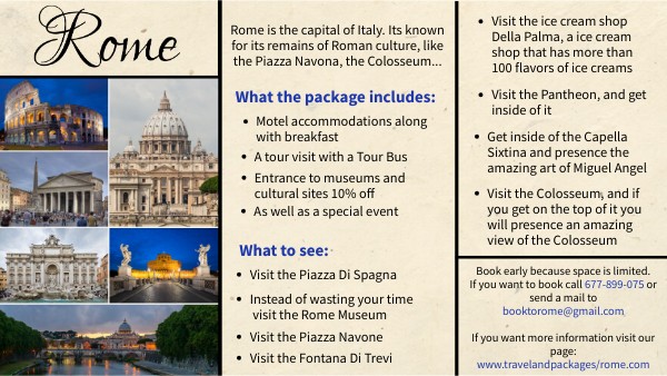 Brochure Rome | Genially