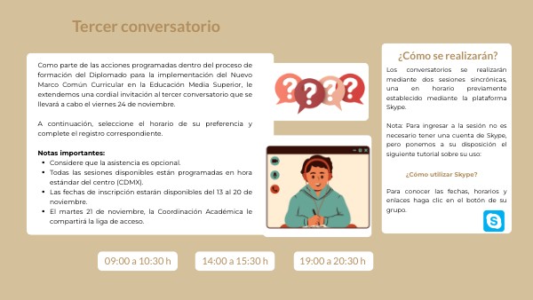 Segundo conversatorio implementación | Genially