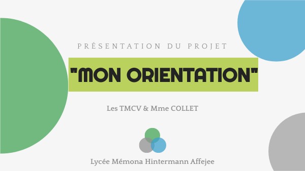 TLE - PROJET " Mon orientation"