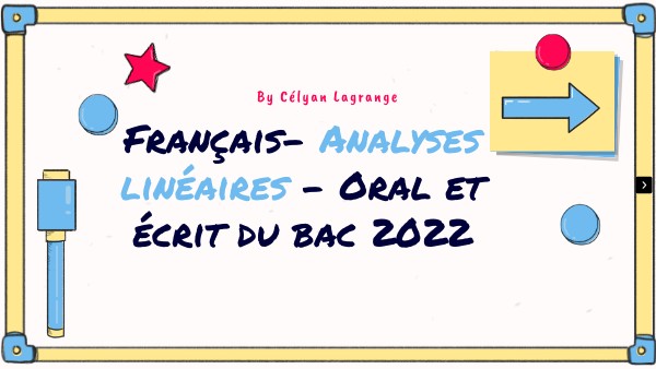 Analyse linéaires Français - Célyan Lagrange | Genially