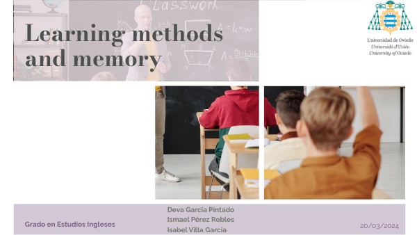 Learning methods and memory | Genially