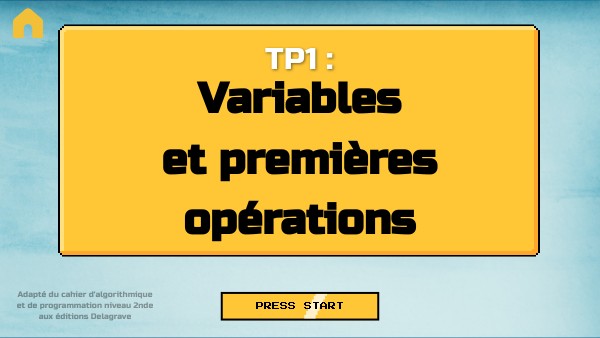 TP1 - Variables et premières opérations | Genially