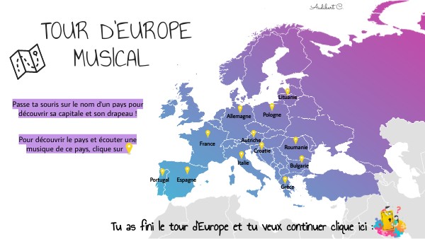 Tour d'Europe musical | Genially