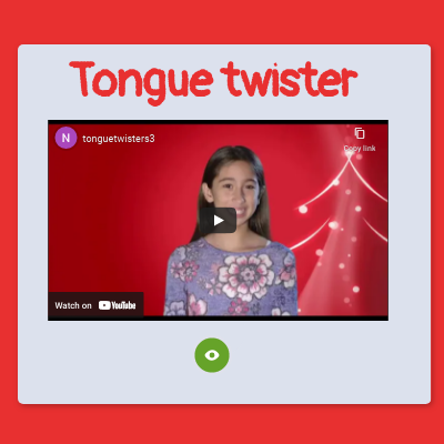 Tongue twister