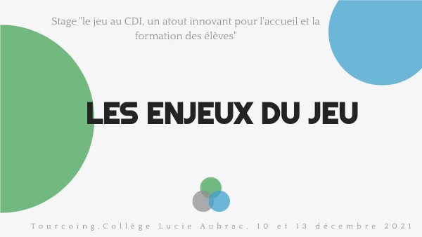 Formation jeu | Genially