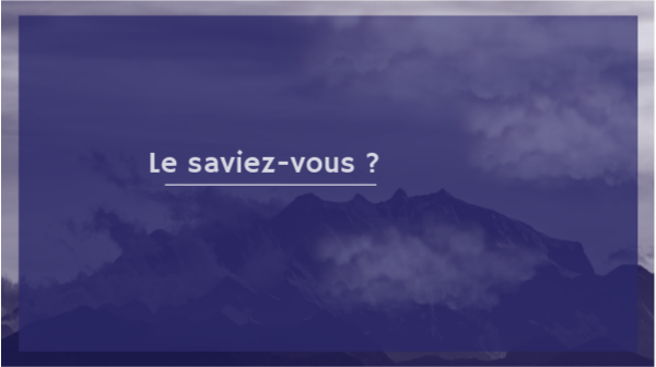 Le saviez-vous