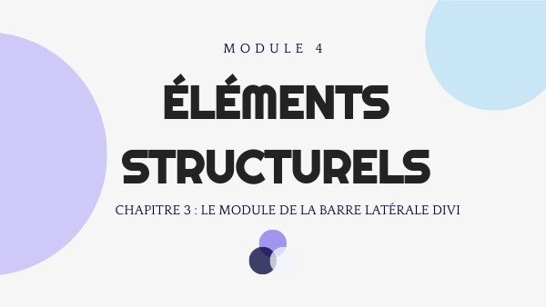 Eléments structurels Chapitre 3 | Genially