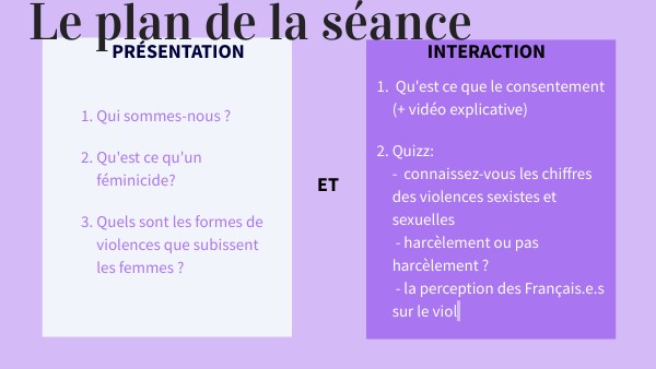 Intervention main violette | Genially