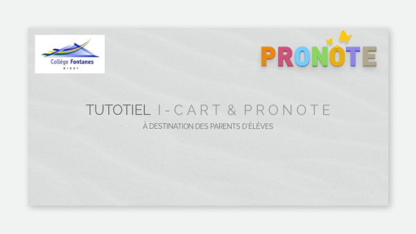 Tuto PRONOTE parents | Genially