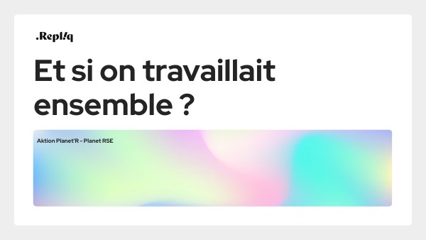 Proposition - Planet'RSE I Aktion Planet'R - Site