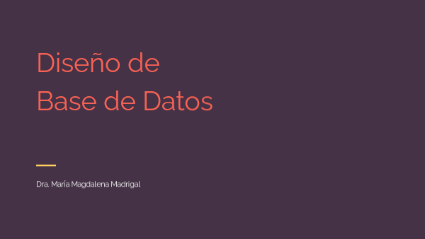 Diseño de BD | Genially