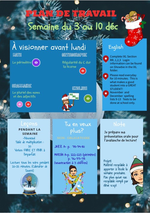 semaine 3 au 10 déc | Genially