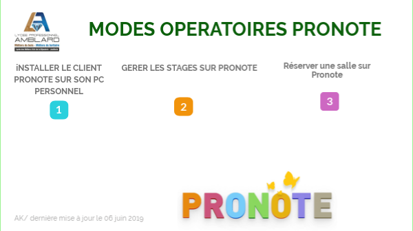 MODES OPERATOIRES PRONOTE
