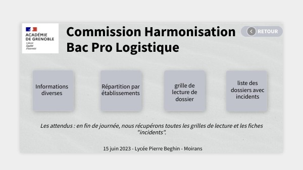 Harmonisation bac pro logistique