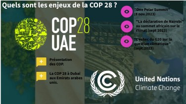 Quels enjeux de la COP 28