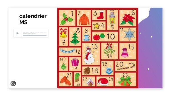CALENDRIER AVENT MS