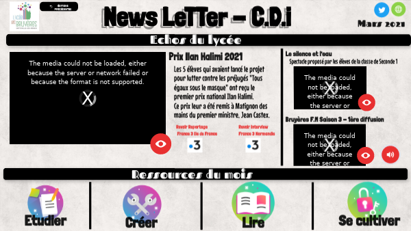 NewsLetter CDI - mars 2021 | Genially