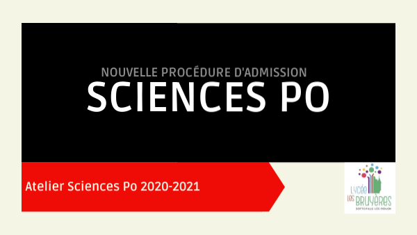 Nouvelle procédure d'admission Sciences Po | Genially