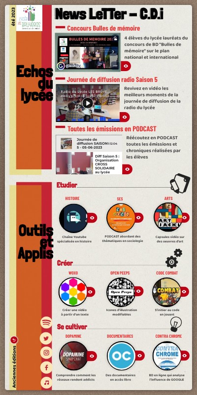 NewsLetter CDI - été 2023 | Genially