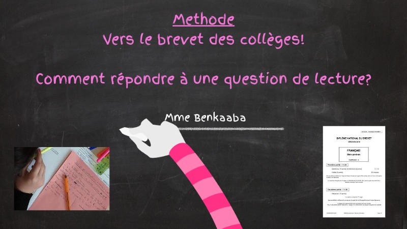 Répondre à une question de lecture. | Genially