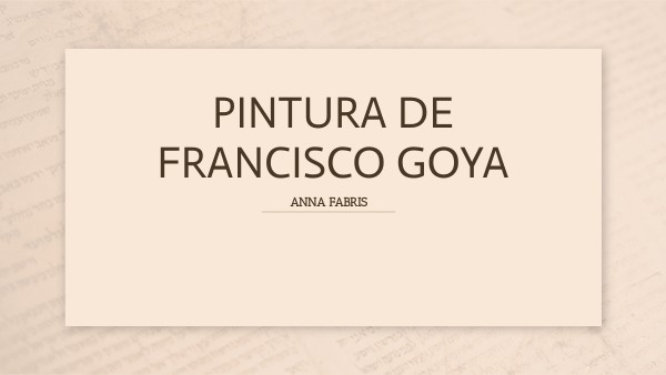Pintura Francisco Goya
