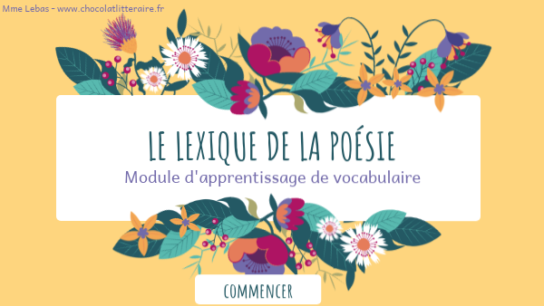 Module d'apprentissage poésie