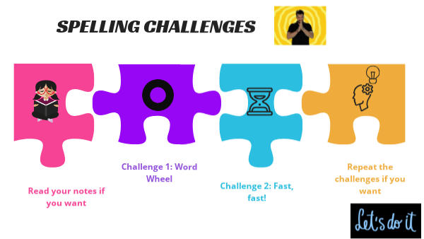 Spelling challenges (April17th) | Genially