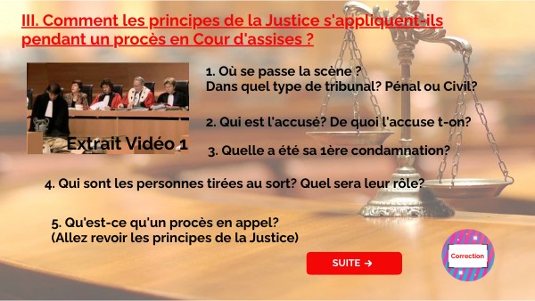 La Justice 4ème | Genially