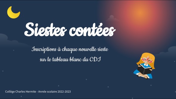 Siestes contées | Genially