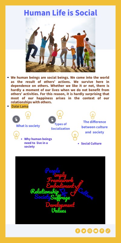 Human life is social | Genially