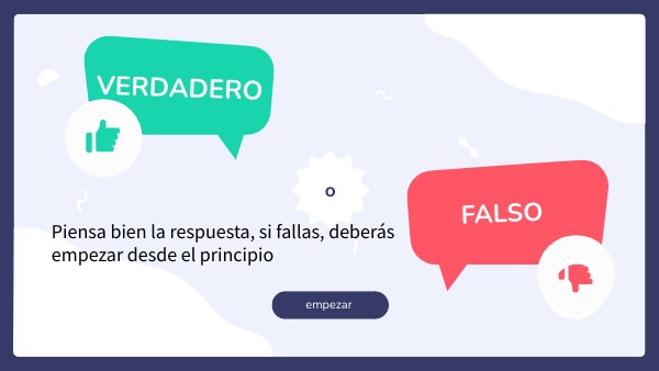 VERDADERO O FALSO Rojo | Genially