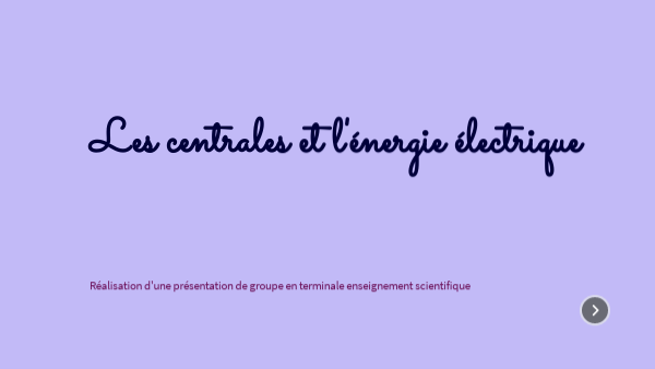 les centrales électriques