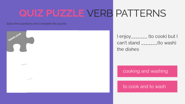 VERB PATTERNS | Genially