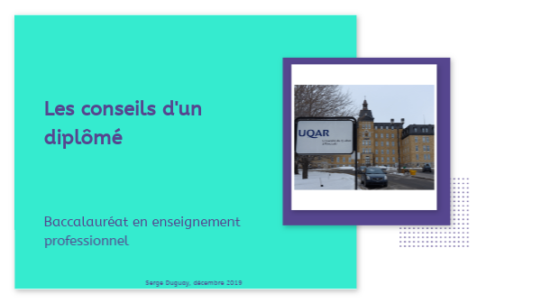 Les conseils d'un diplômé | Genially