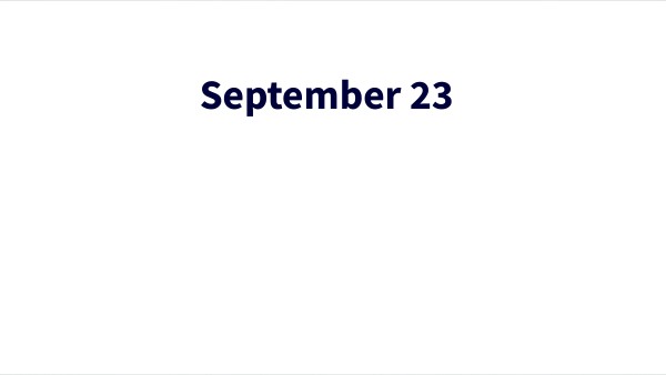 2023 September