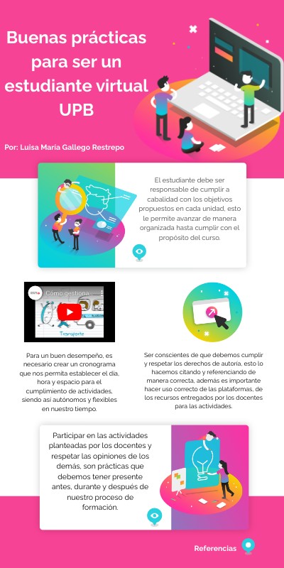 Buenas prácticas para ser un estudiante virtual UPB | Genially