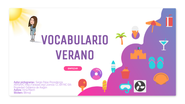 VOCABULARIO VERANO | Genially