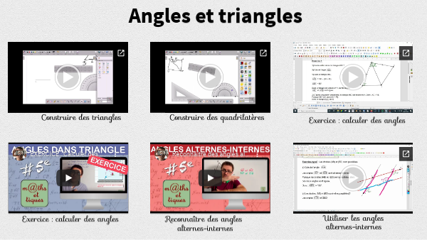 Angles et triangles | Genially