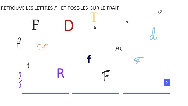 LES LETTRES DE L'ALPHABET