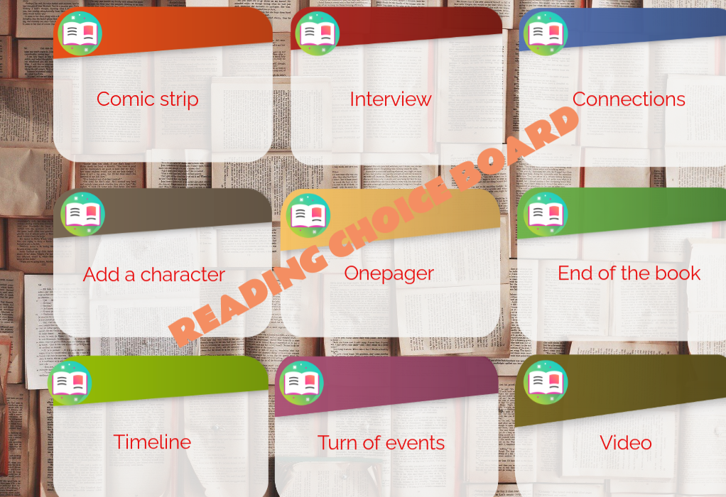 Reading choice board | Genially